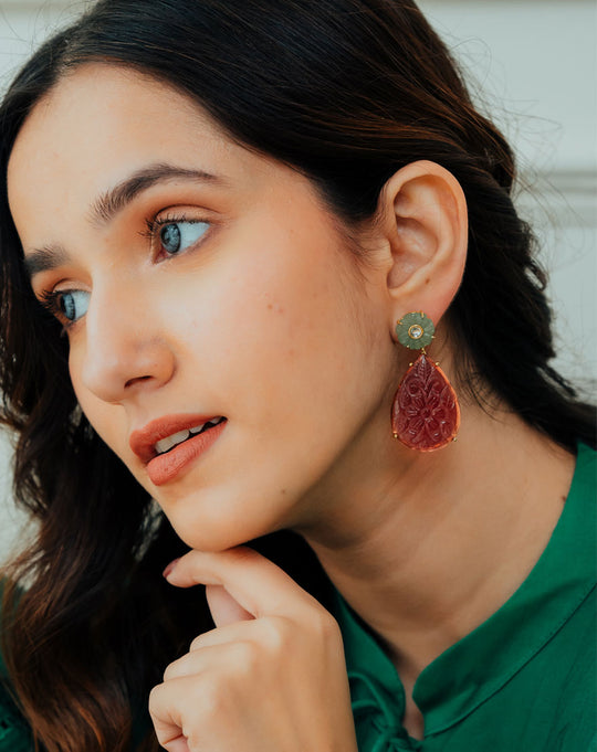 Bahaar Earrings - Rani Pink (Limited Edition) – Hyperbole Accessories