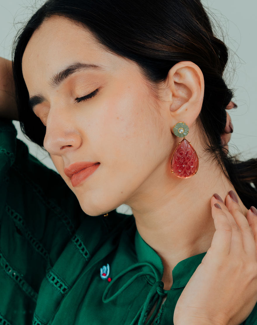 Bahaar Earrings - Rani Pink (Limited Edition) – Hyperbole Accessories