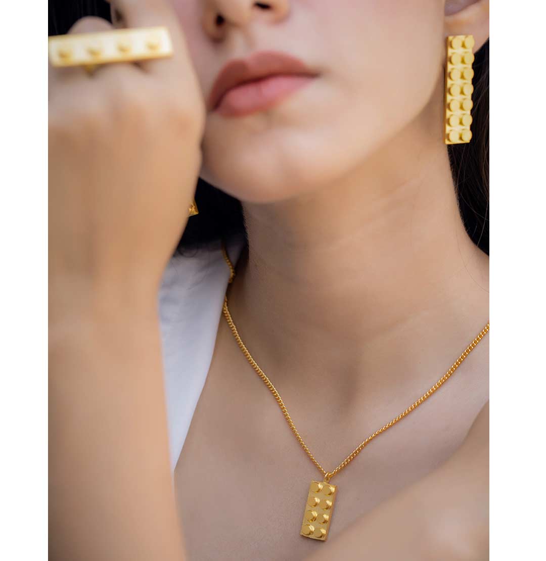 Lego Necklace - Gold – Hyperbole Accessories