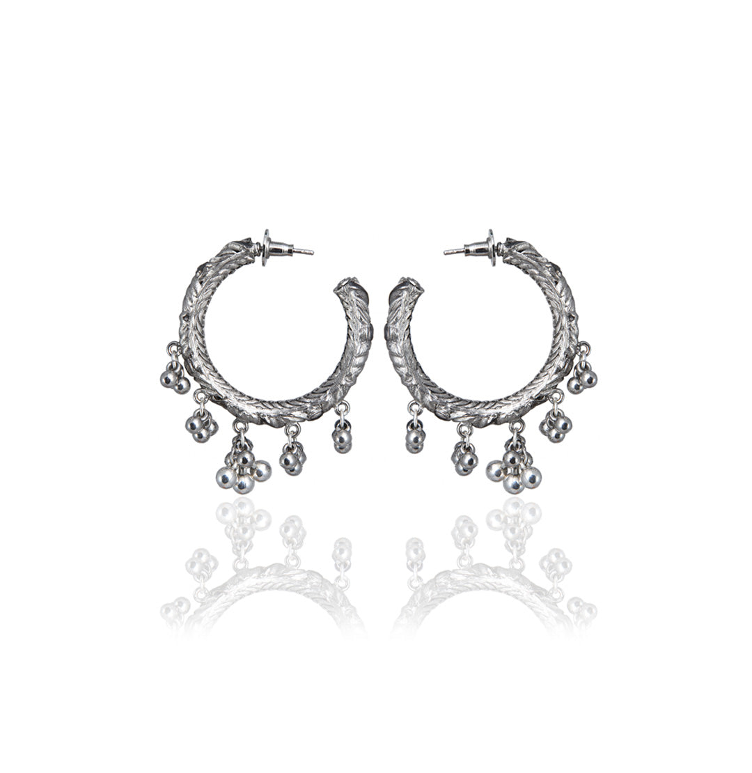Silver Tribal Hoops (small) – Hyperbole Accessories