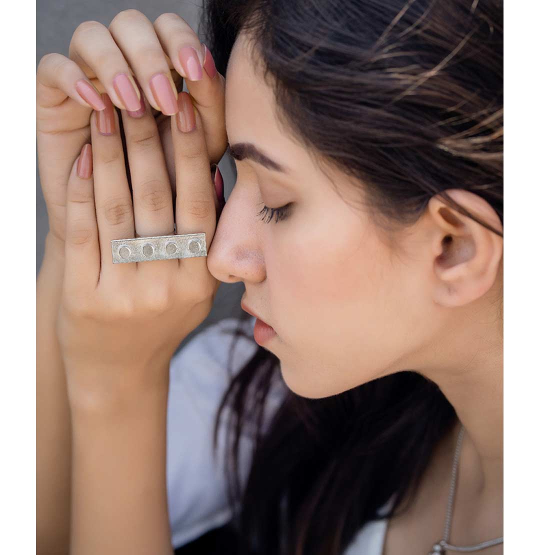 Lego Horizontal Ring - Silver – Hyperbole Accessories