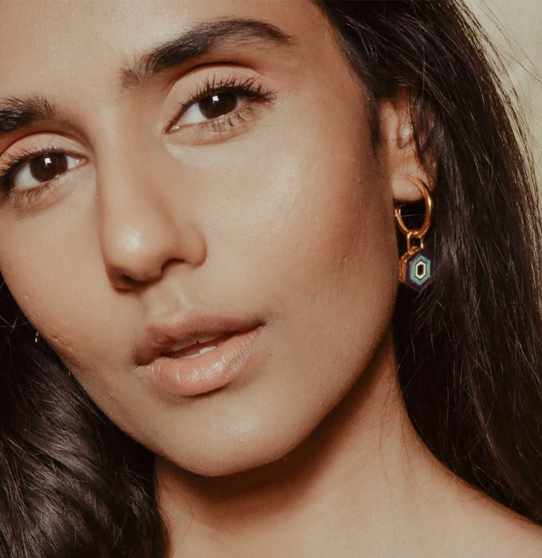 The Blue Eye Hoop Earrings – Hyperbole Accessories